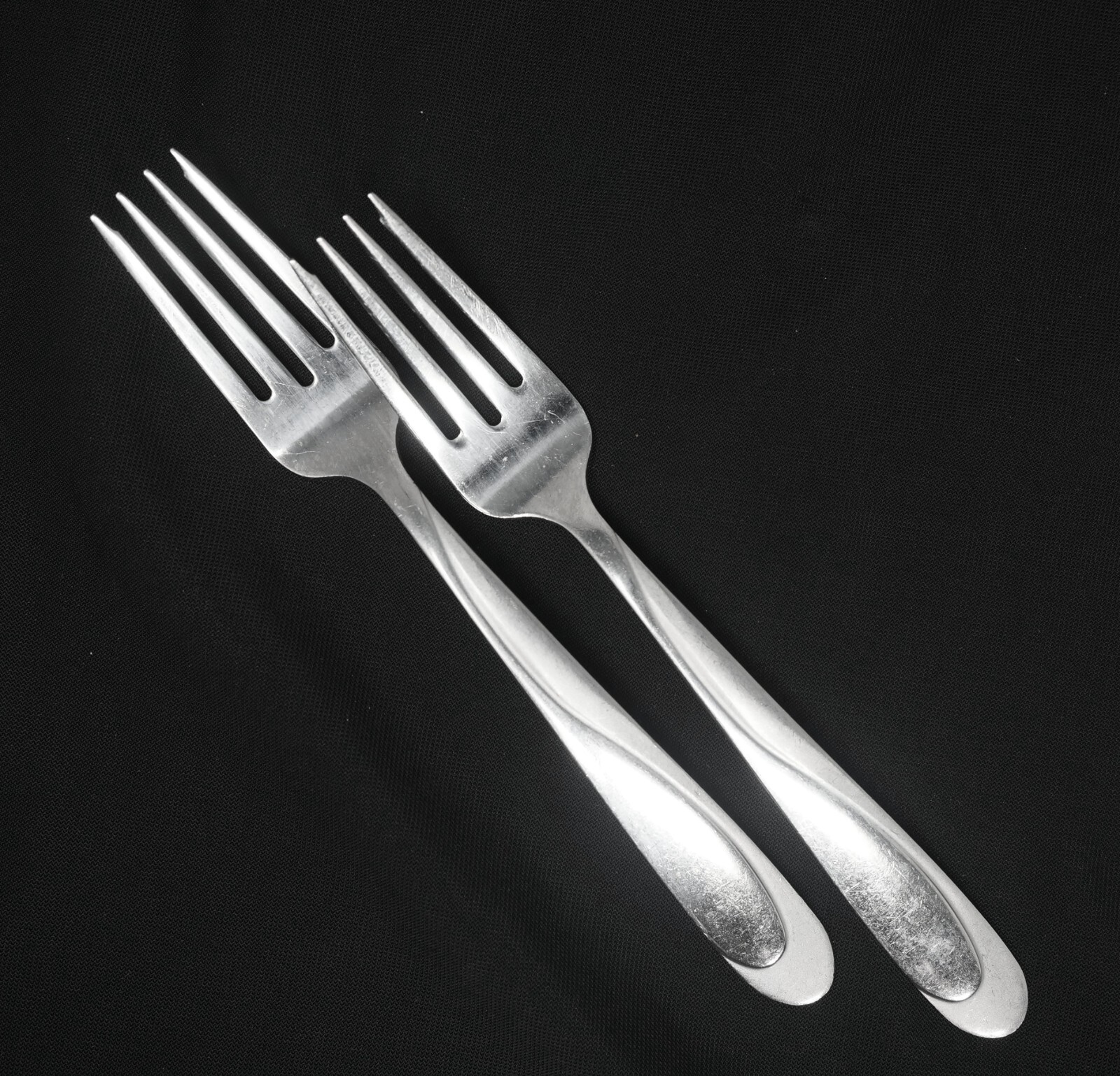 Cuisinart Stainless China Dinner Fork set of 2. 7 3/8" Long | eBay