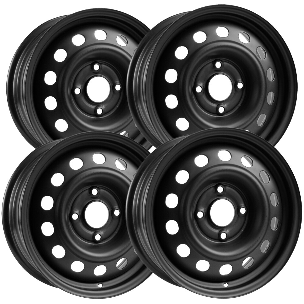 (Set of 4) RTX Steel 16x6.5 4x100 +42mm Black Wheels Rims 16" Inch | eBay