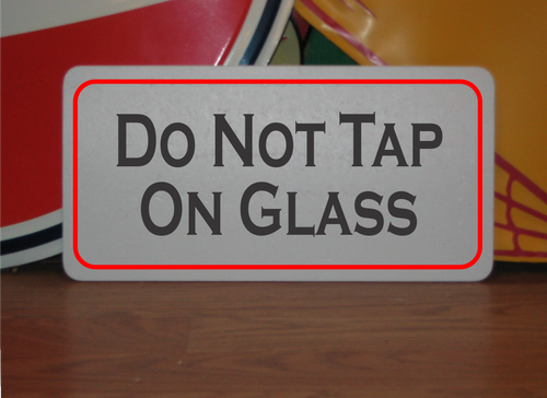 Do Not Tap on Glass Metal Sign for aquarium fish tank | eBay