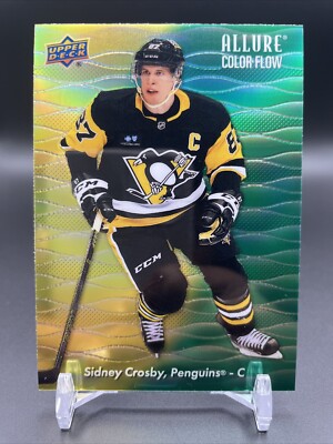 SIDNEY CROSBY - 2023-24 Upper Deck Allure Hockey Color Flow Yellow ...