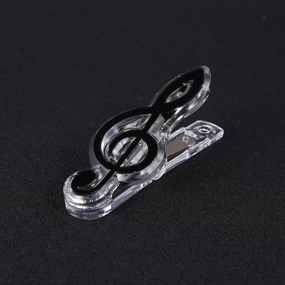 Plastic Musical Note Letter Paper Clip Piano Sheet Spring Holder (Black ...