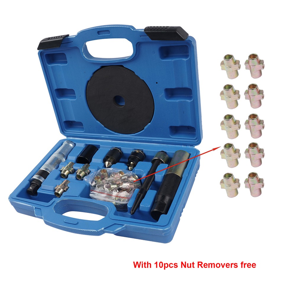 10pcs Nut Removers Master Locking Wheel Nut Removal Tool Kit w/ 10 Free ...