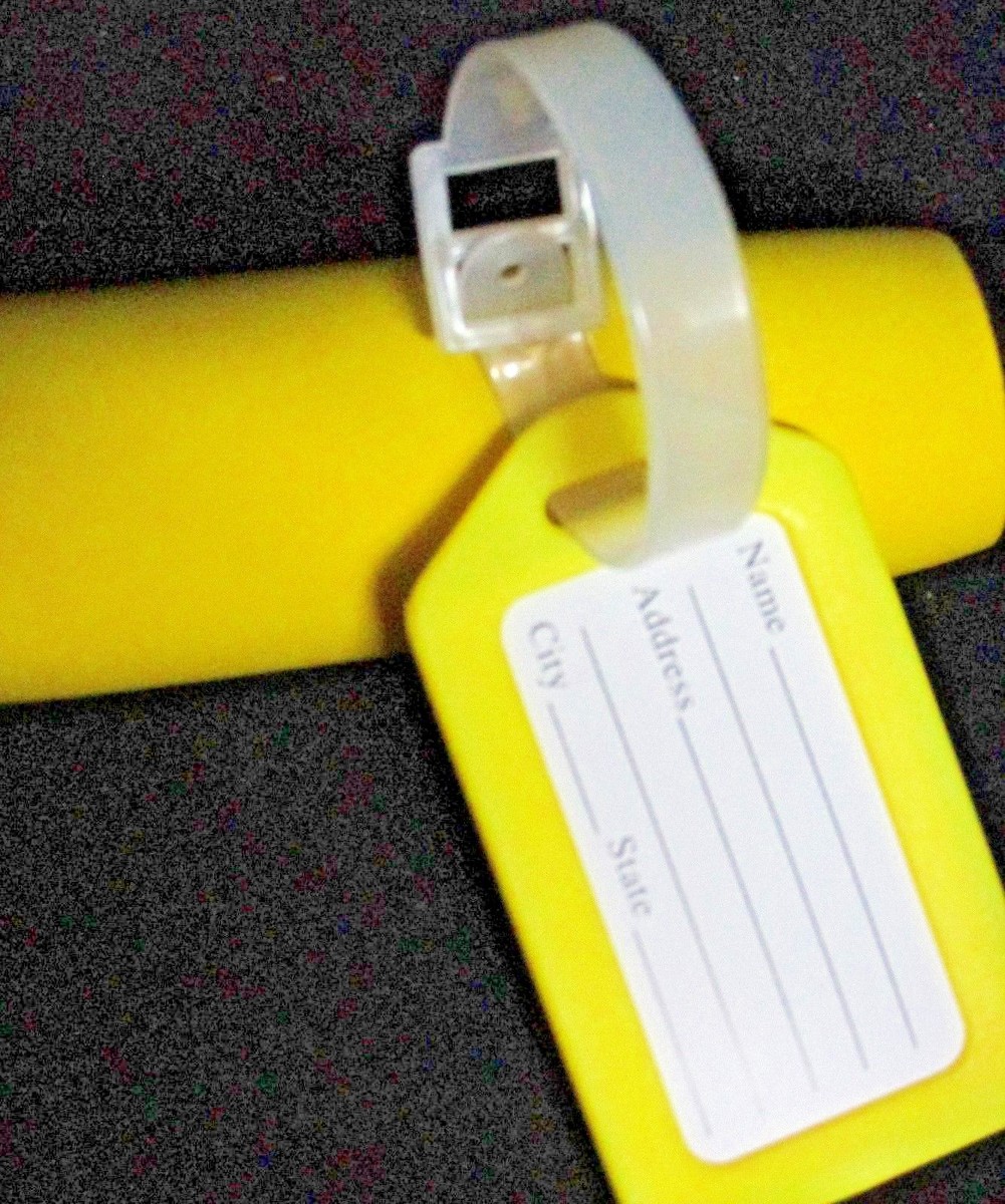 Coach Travel Luggage Tags Yellow Neoprene Luggage Handle Grip Wrap ...