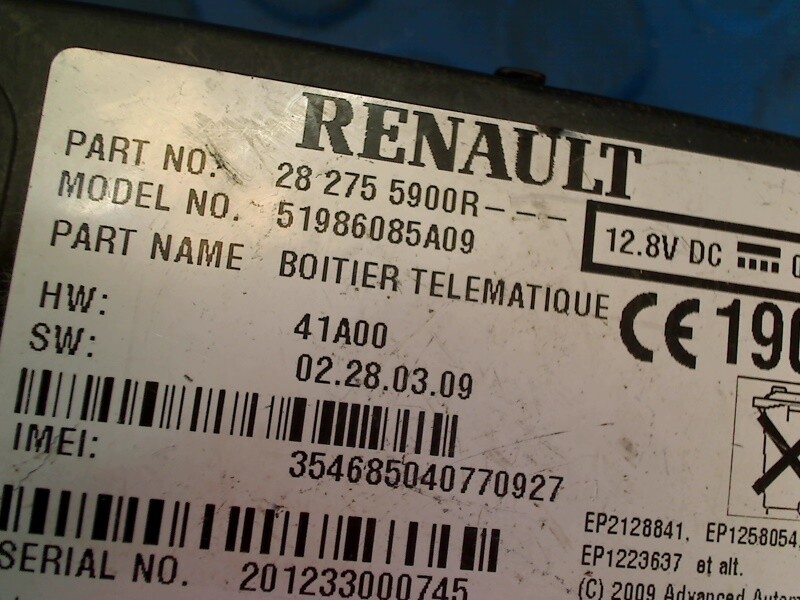STEUERGERÄT VERSCHEIDENES C Renault Kangoo Express (FW) 2014 282755900R ...