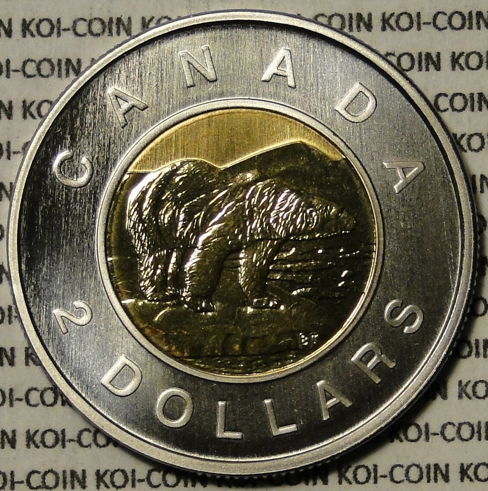 BU SP Canada 2004 $2 dollar tonnie coin specimen finish from mint set ...