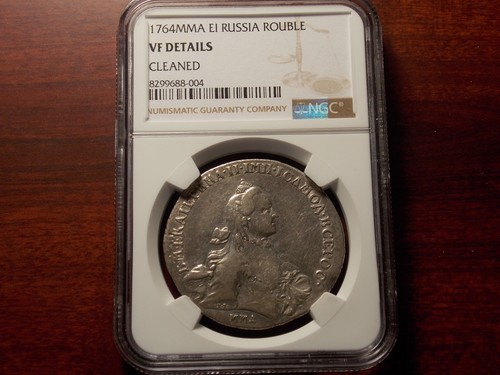 1764 Russia 1 Rouble Silver coin NGC VF Catherine The Great | eBay