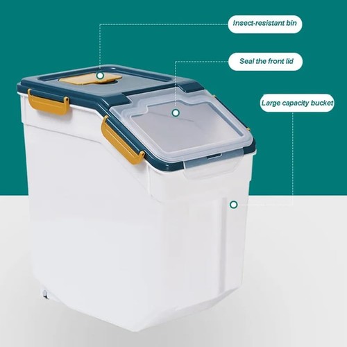 YXQ 25LB Large Flour Storage Container Bin ,2 Pack Blue/25lbs,2counts ...