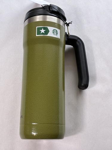 Stanley Starbucks Tumbler Military Collab Green 20oz Handle NEW!!! | eBay