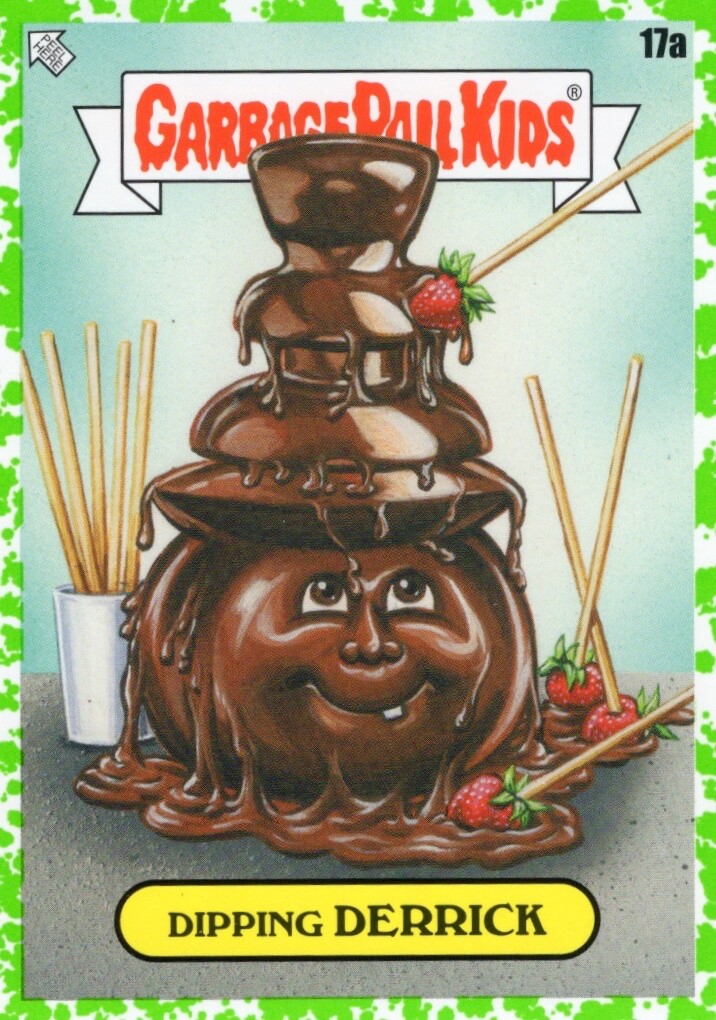 2021 GARBAGE PAIL KIDS GPK FOOD FIGHT BOOGER GREEN PARALLEL DIPPING ...