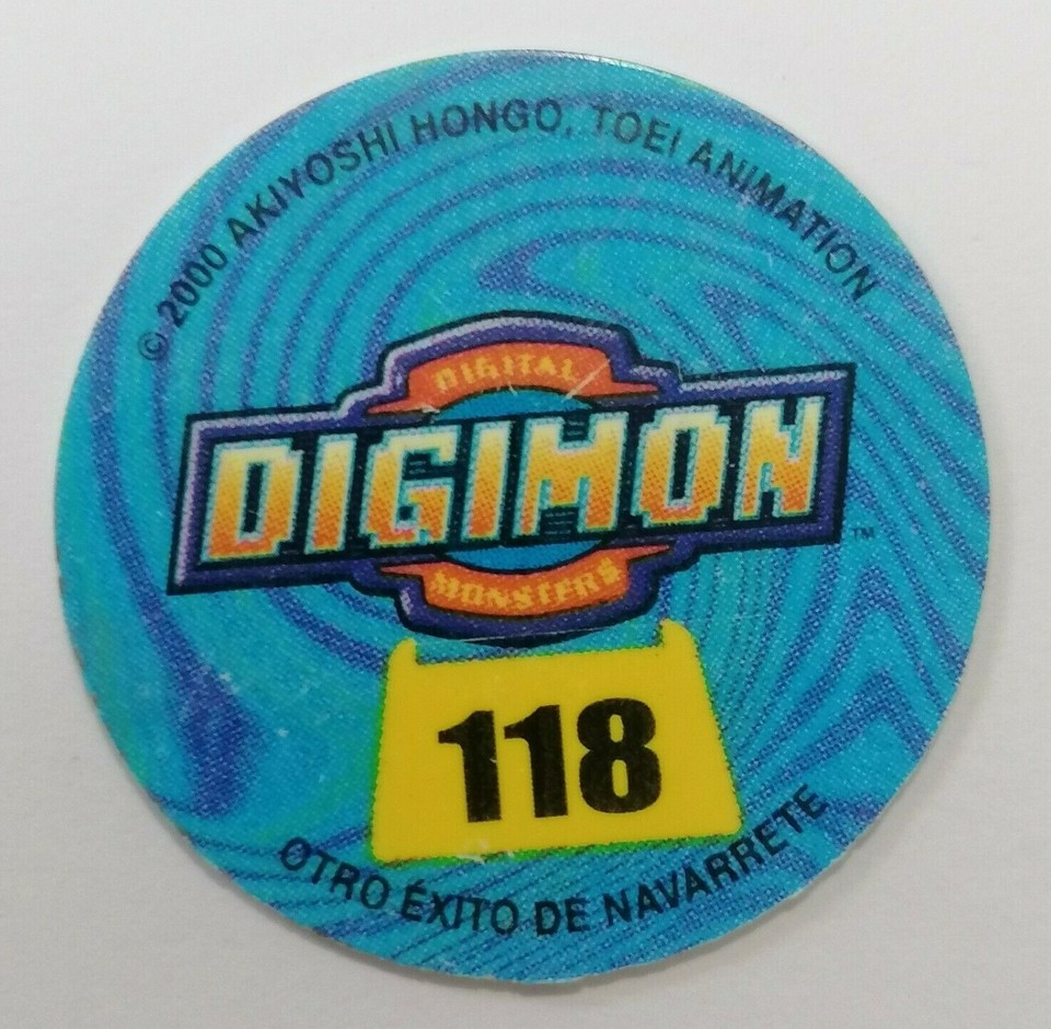 TAZO DIGIMON #118 DarkTyrannomon 2000 PERU South America Toei Animation ...