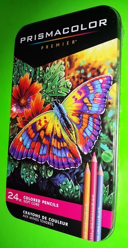 PRISMACOLOR PREMIER 24 CT. SOFT CORE COLORED PENCILS~BRAND NEW~BID@$9. ...