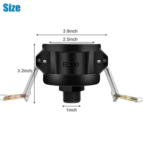 275 330 Gallon IBC Tote Water Tank Drain Adapter 2"Cam Lock for Garden ...