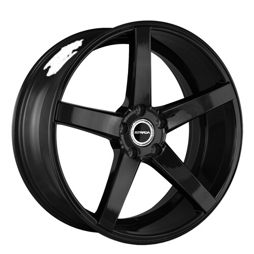 (Set-4) Strada S35 Perfetto 24x10 6x135 +24mm Gloss Black Wheels Rims ...