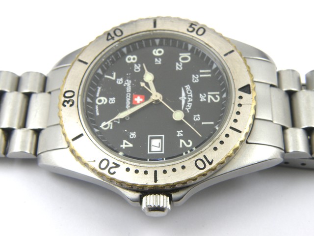 Rotary Mens 5054 Swiss Commando ETA Submariner Watch - 100m for sale ...