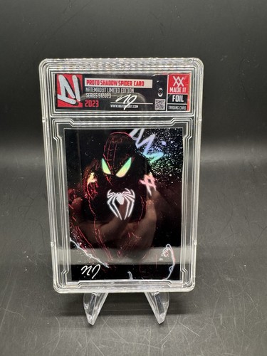Nate Made It Proto Shadow Spider-man Foil Card Limited Edition Slab ...