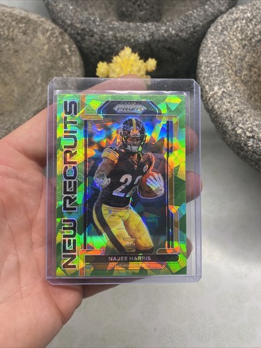 Najee Harris 2021 Panini Prizm Football New Recruits Green Cracked Ice ...
