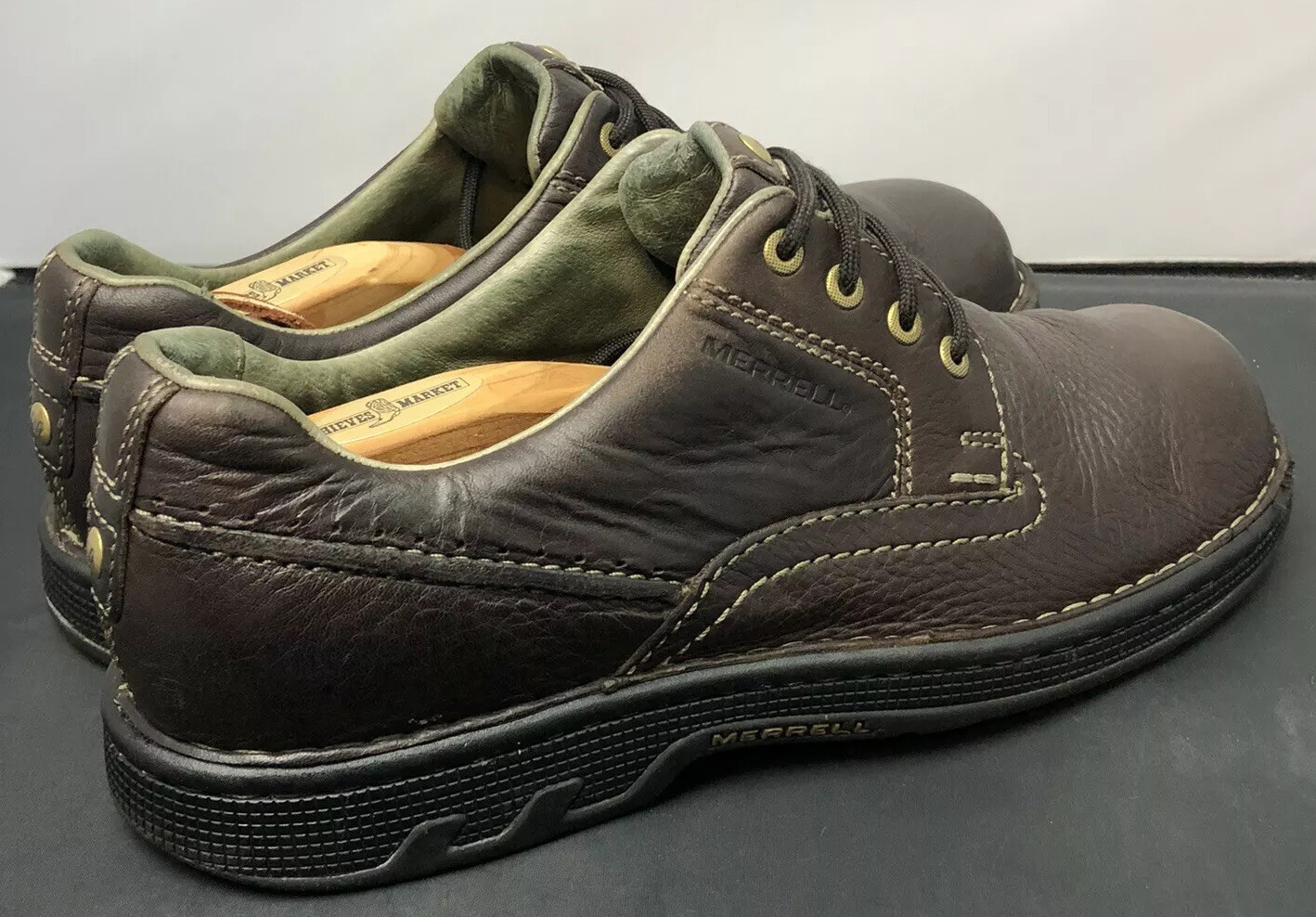 Merrell World Rambler Brown Pebbled Leather J45127 Casual Oxford Shoes ...