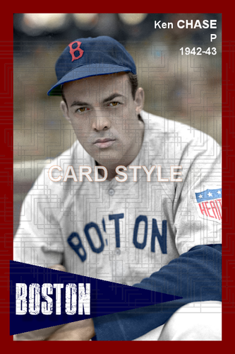 Ken Chase - c. 1942-43 Boston Red Sox - choose a size - colorized print ...