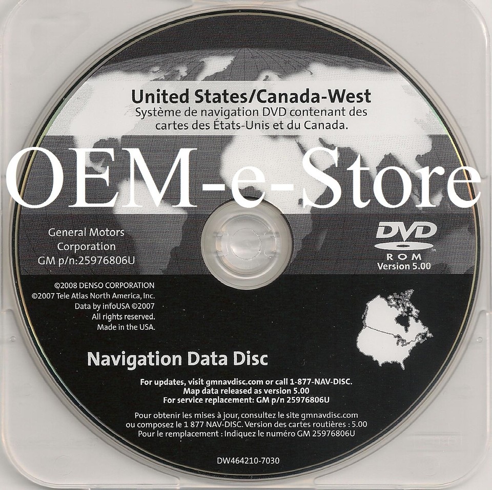 2005-2011 Chevrolet Corvette Navigation DVD WEST Map | GM | GPS Map ...