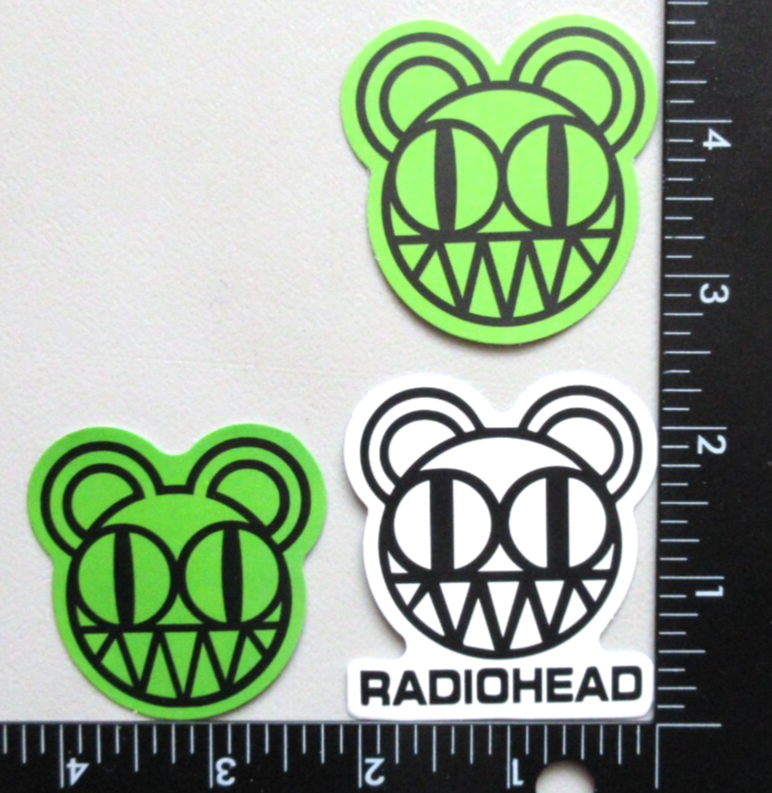 🔥RADIOHEAD ROCK BAND MUSIC LOGO ADVERTISING COLLECTIBLE DECALS STICKERS ...
