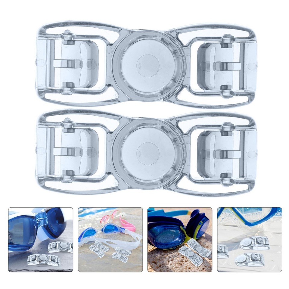 8PCS Swim Goggle Buckle Clips: Goggle Head Strap Buttons - Plastic ...