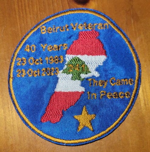 Beirut Veteran 40th Anniversary - Military - Iron On Patch 10815 | eBay