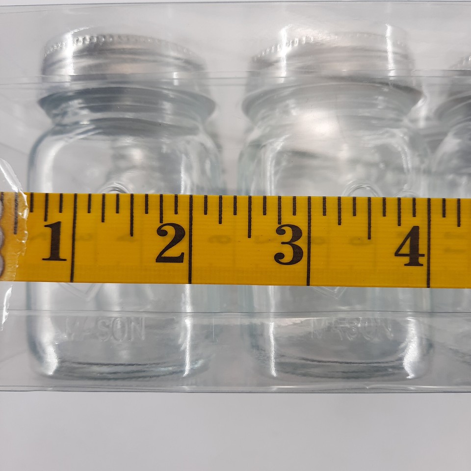 Hobby Lobby 4-Ounce Mason Clear Glass Jars 12-Pack, One Dozen 4 Oz Jars ...