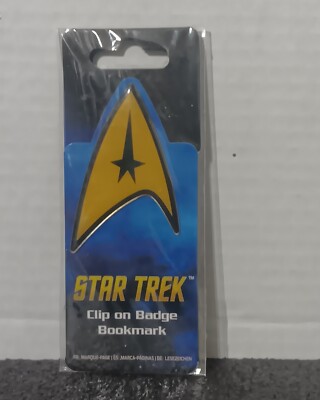 New Sealed Star Trek Clip On Bookmark Federation Badge | eBay