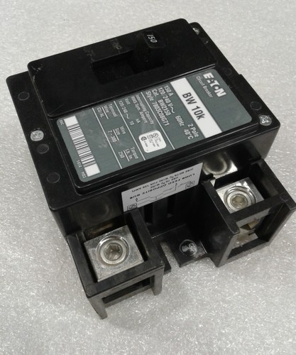 CUTLER HAMMER BW2150 CIRCUIT BREAKER TYPE BW MAIN BREAKER 150 AMP 2 ...