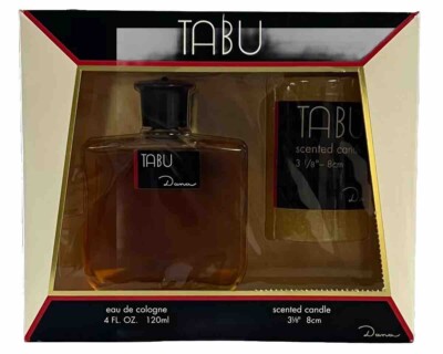 Tabu by Dana 4 oz cologne splash with tabu Scented Candle Set | eBay