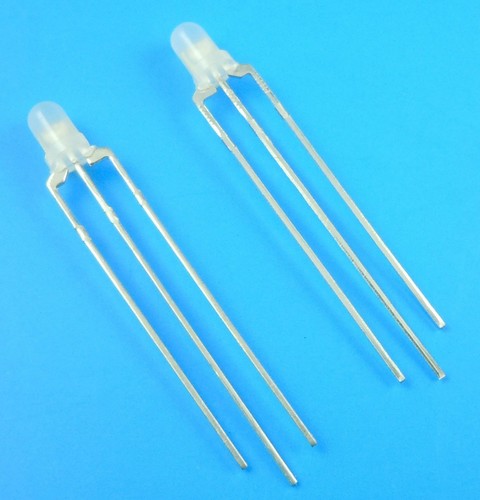 50Pcs 3mm Dual Bi-Color Red / Green 3 Pin LED Light Common Anode | eBay