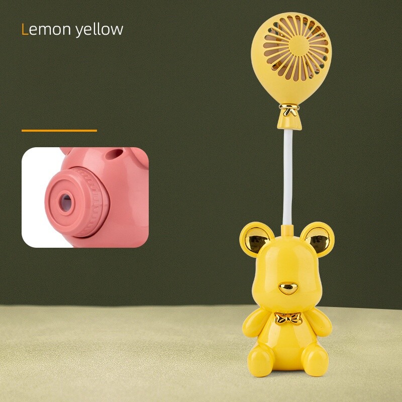 Mini Cartoon Desk Fan Usb Rechargeable Portable Desktop Fan For Office ...