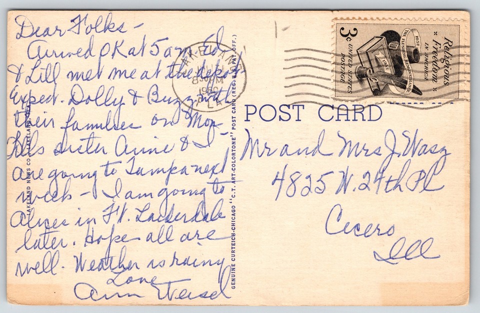 Lakeland Florida~St Josephs Catholic Church Street View~PM 1960~Vintage ...