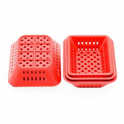 1 12 6pcs Red Plastic Baskets Set Kitchen Cookware Miniature Dollhouse ...