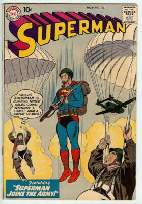 SUPERMAN #133 5.0 // WAR COVER DC COMICS 1959 | eBay