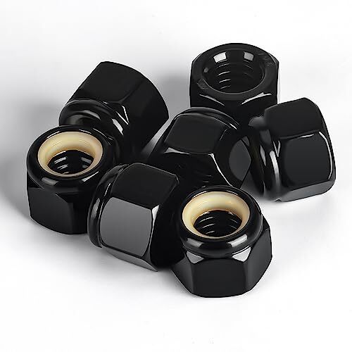 M6-1.0 Metric Nylon Insert Hex Lock Nuts Locknuts, 304 Stainless Steel ...