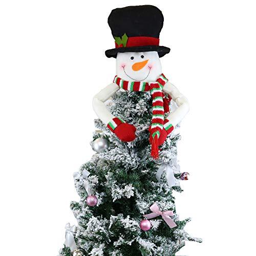 Snowman Christmas Tree Hugger Tree Top Winter Snowman Topper Ornament ...