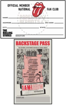 THE ROLLING STONES FAN CLUB MEMBERSHIP CARD - VINTAGE FANTASY | eBay