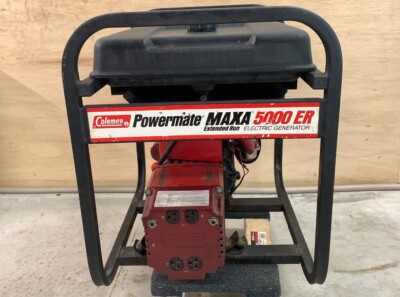 COLEMAN POWERMATE GENERATOR 5000 MAXA ER - 10 HP TECUMSEH ENGINE - MADE ...