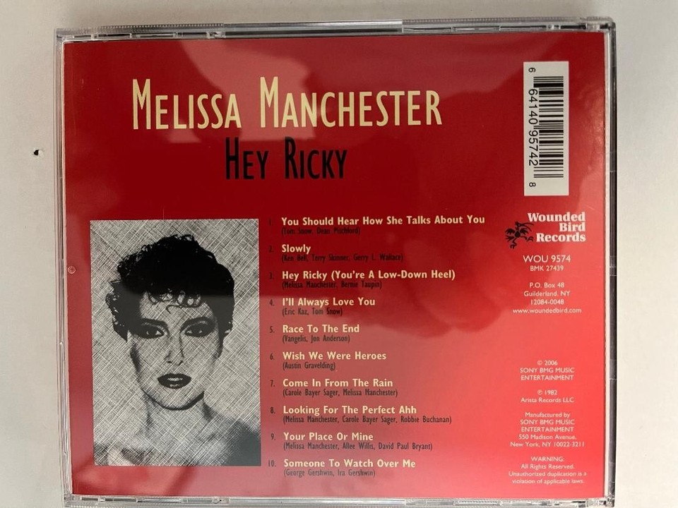 Hey Ricky - Melissa Manchester 664140957428 | eBay