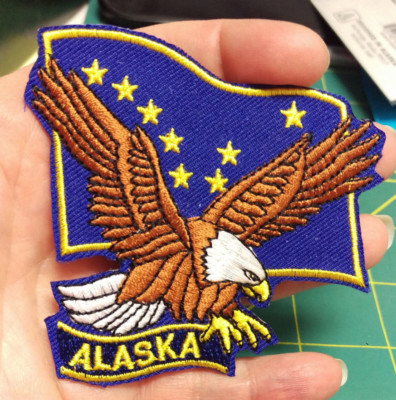 Embroidered Alaska Patch - Alaska Flag and Bald Eagle - New In package ...
