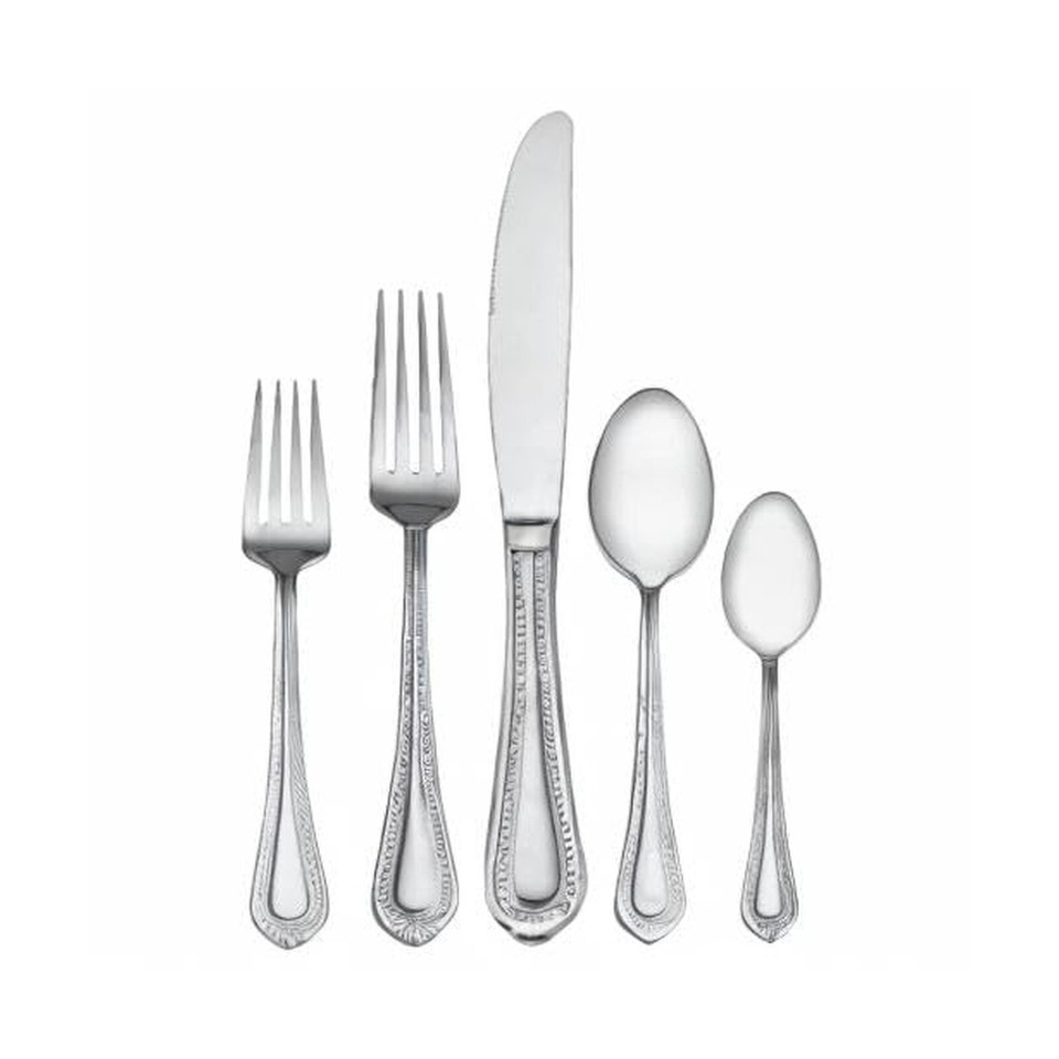 Mikasa, Regent Bead Flatware Service for 12, 65 Piece Set, 18/10 ...