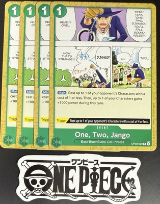 4x One Piece OP03-039 UC One, Two, Jango- English - Regular - Playset ...