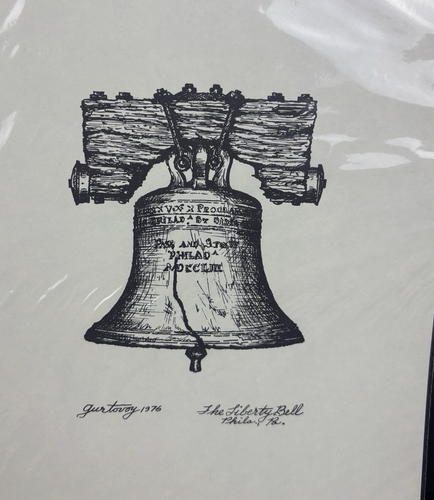 Philadelphia The Liberty Bell Pen-and-Ink Signed Art Print 8"x10" | eBay