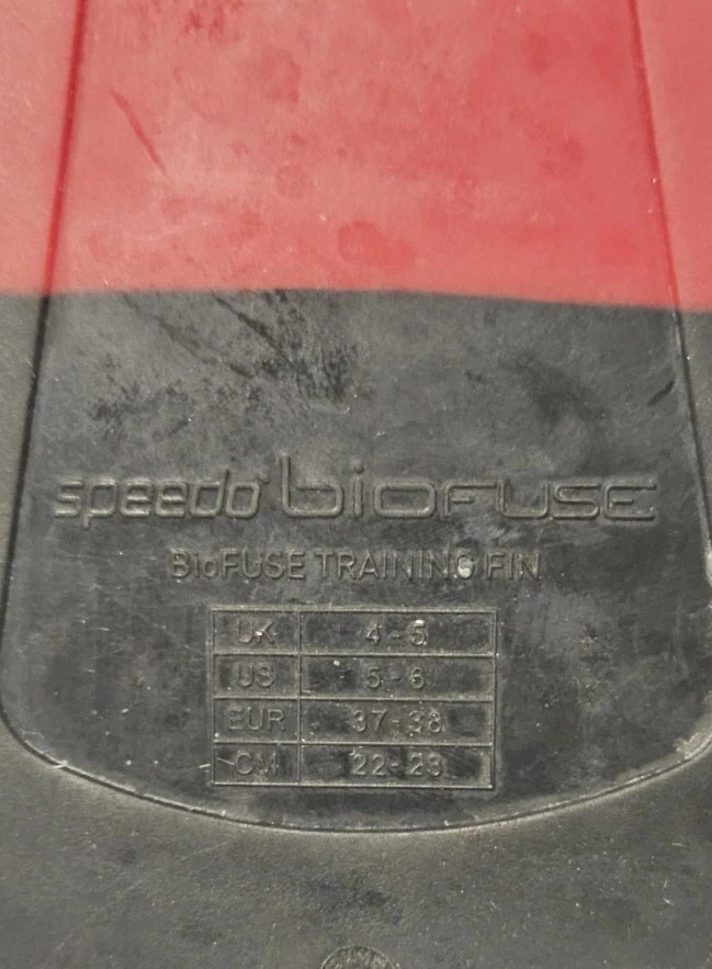 SPEEDO BioFuse Short Blade Training Flippers Fins Size 37-38 EUR BLACK ...