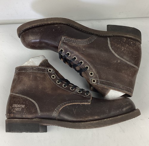 Frye Prison Boot Men's Leather Round Toe Boots Dark Brown Size 12 M | eBay