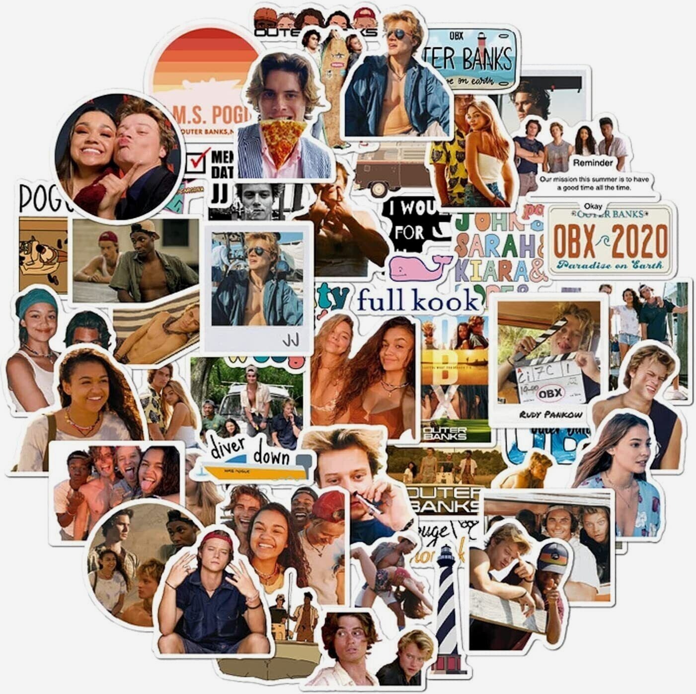 OUTER BANKS Vinyl Stickers [F] POGUE LIFE John B JJ OBX~Laptop ...
