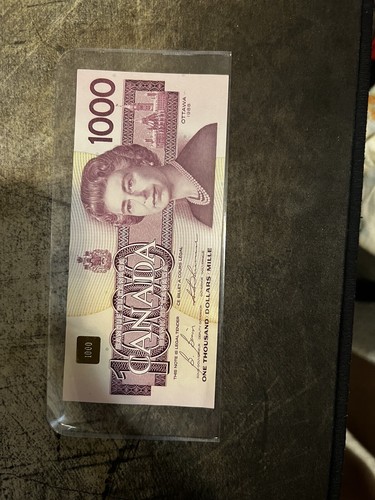 1988 Canadian 1000$ One Thousand Dollar Banknote Bank Of Canada ...