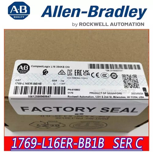 NEW Allen Bradley 1769-L16ER-BB1B SER C CompactLogix 384KB DI/O ...