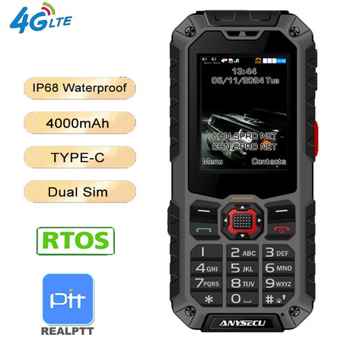 ANYSECU S9 4G Network Radio RTOS System IP68 Waterproof Real-ptt POC Radio | eBay